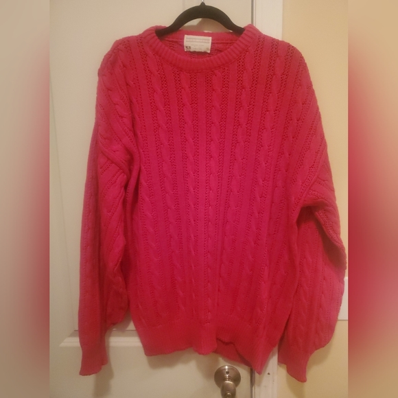 Lord Jeff | Sweaters | Vintage Lord Jeff 0 Fine Cotton Red Chunky Knit ...